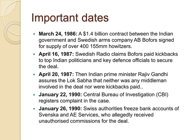 50859610 bofors-scam-ppt | PPT