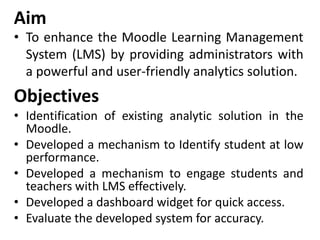 Moodle Analytic Admin Tool Plugin for Student Performance Predict | PPT