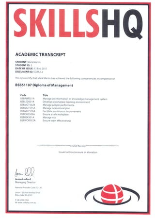 BSB51107 Diploma of Management.PDF