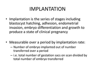 MSc Embryo implantation lecture | PPTX
