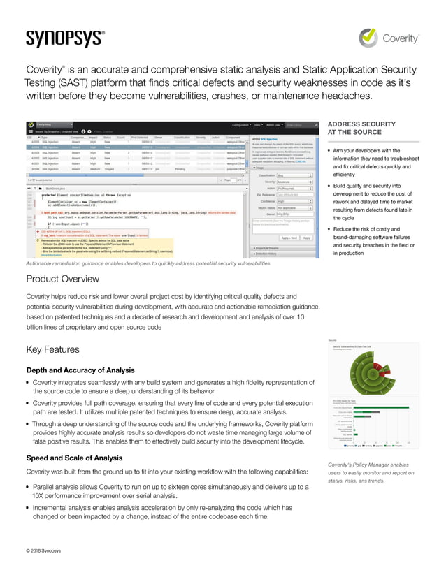 Coverity Data Sheet | PDF