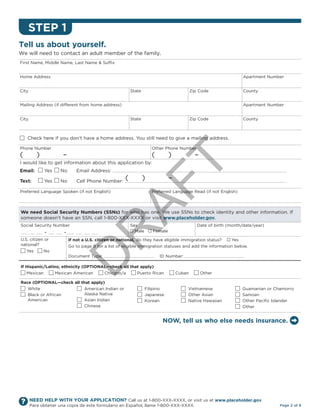 CMS Draft - Application for Individual Health Insurance (No Financial ...