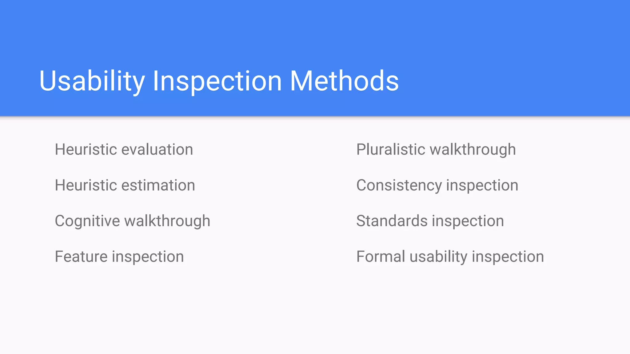 Usability Inspection Methods - Heuristic Evaluation | PPTX