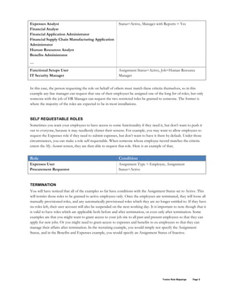 Oracle Fusion Role Mappings | PDF