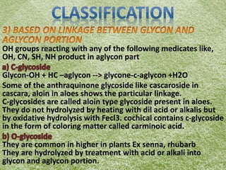 Classification of Glycosides | PPTX