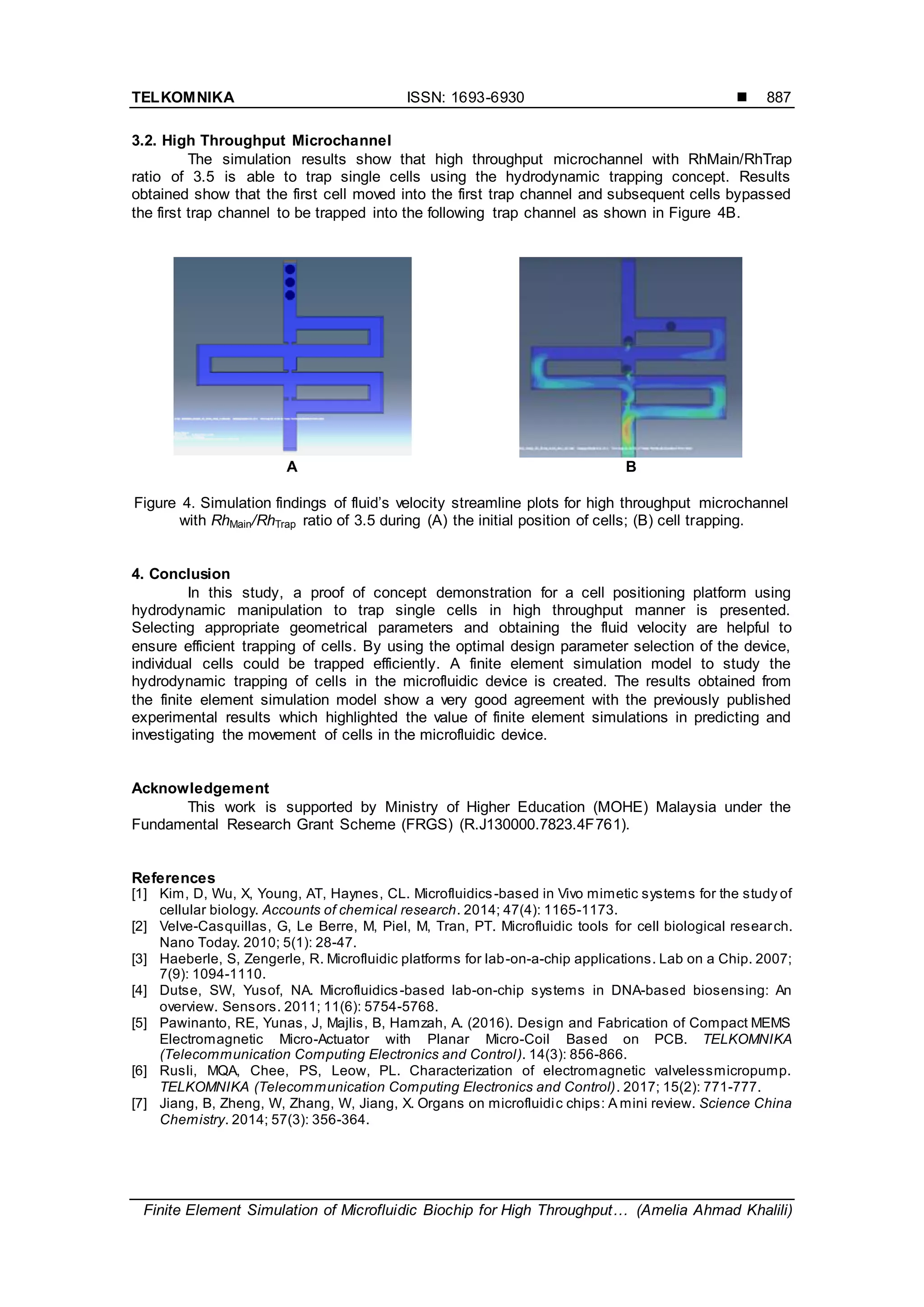 Finite Element Simulation Of Microfluidic Biochip For High Throughput