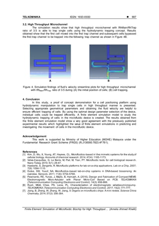 Finite Element Simulation of Microfluidic Biochip for High Throughput Hydrodynamic Single Cell ...