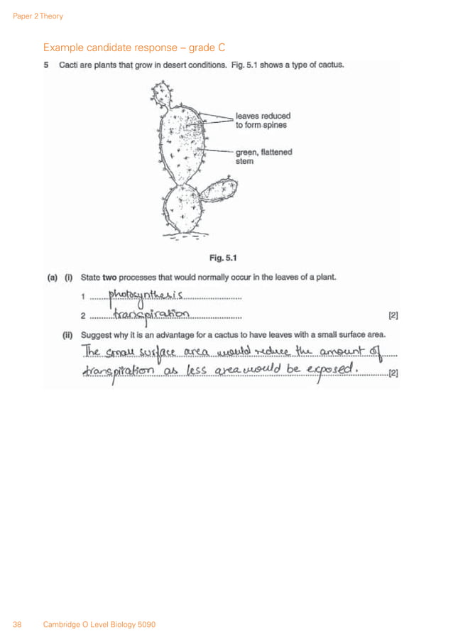 5090 biology example_candidate_responses_booklet_2014 (1) | PDF