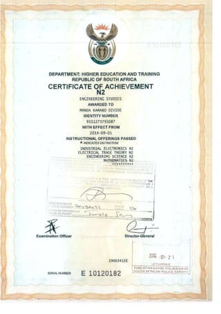 KARABO MANDA CV1 | PDF