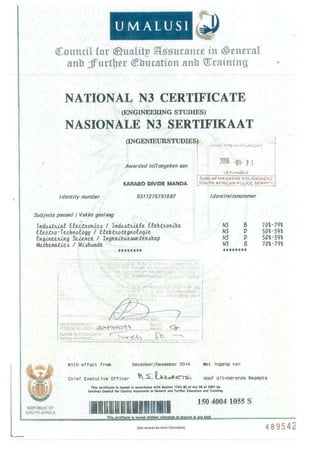 KARABO MANDA CV1 | PDF