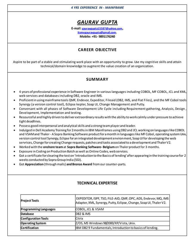 Gaurav_resume | PDF