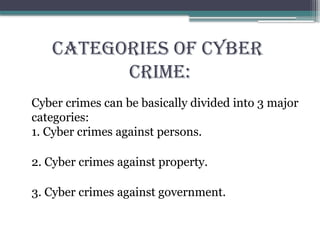 Cyber crime perspective, definition types, various forms of cyber crime ...