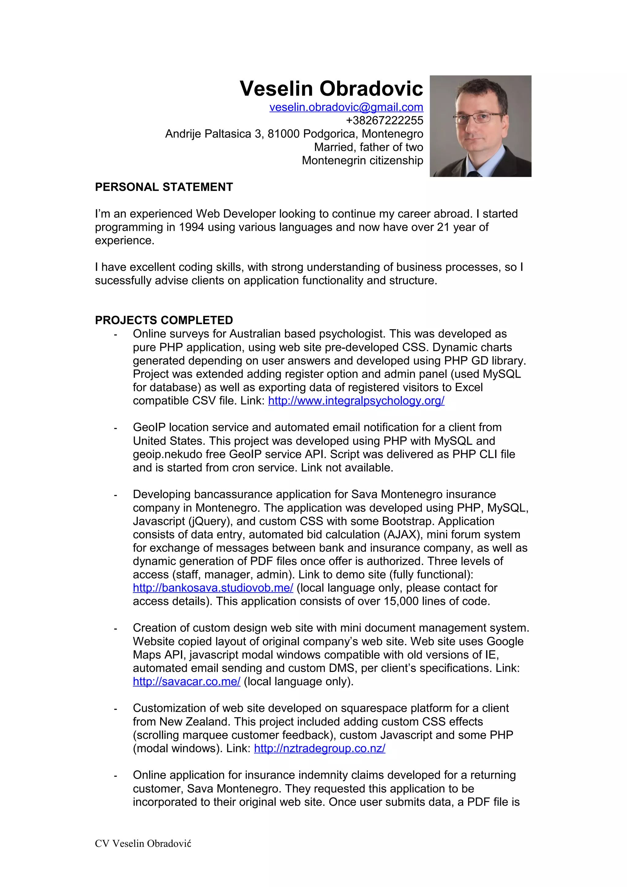 WD-Veselin Obradovic | DOC