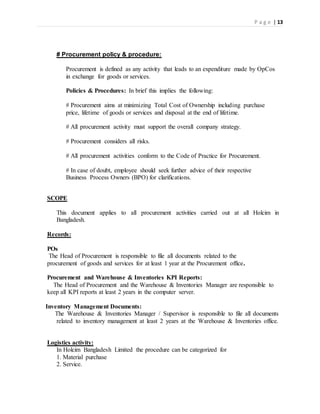 Report on Industrial attachment with HBL | DOCX