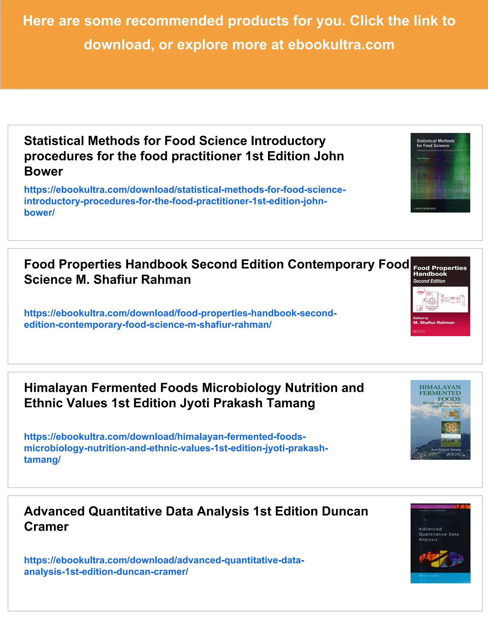 Advanced Quantitative Microbiology for Foods and Biosystems Models for ...