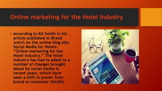 Impact of Social Media on Hospitality Industry | PPTX