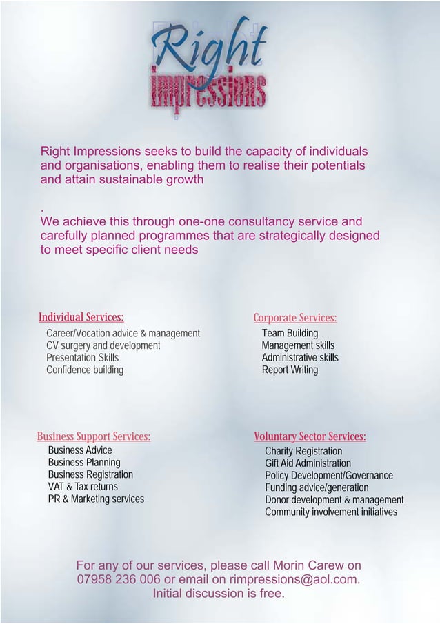 Right Impressions Flyer | PDF