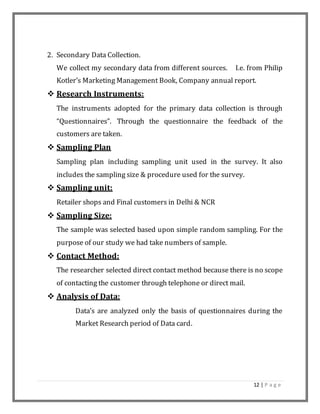 Project On Data Card | PDF