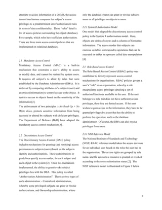 Security Issues Surrounding Data Manipulation in a Relational Database | PDF