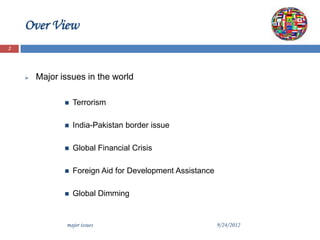 major issues of world politics | PPTX