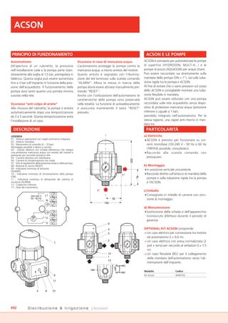 Acson Salmson - Dispositivi di protezione e comando automatico per ...
