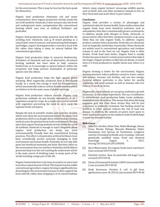 Advantages and Nutritional Value of Organic Food on Human Health | PDF