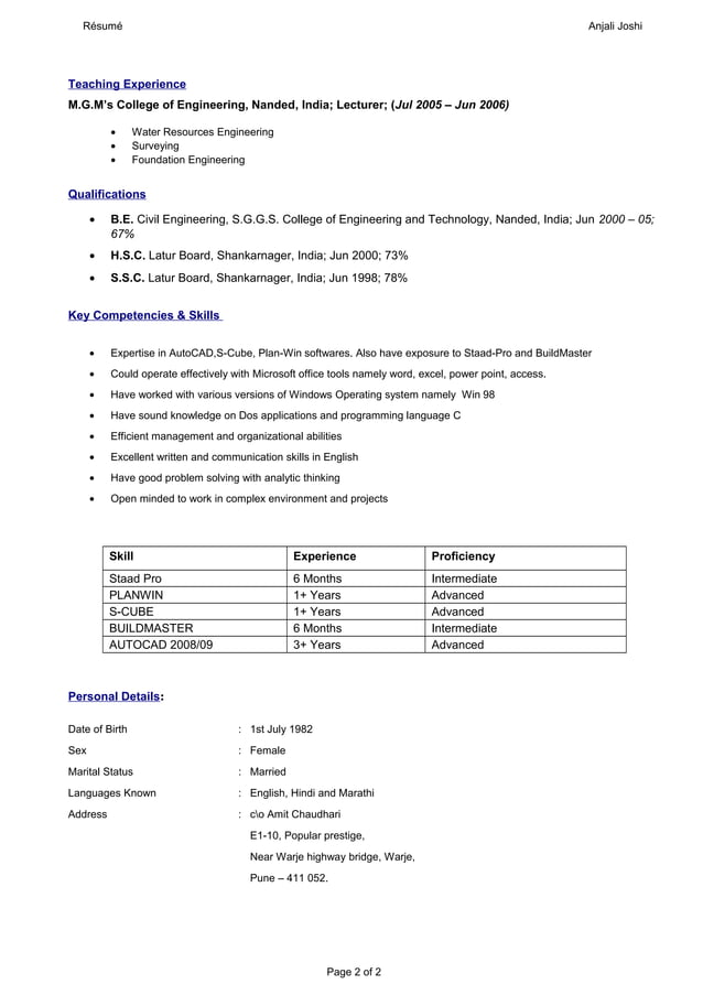 ANJALI RESUME(1) | PDF