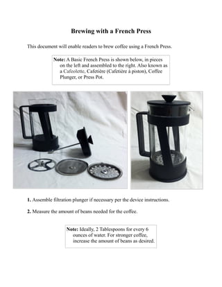 Brewing with a French Press | PDF