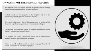 Medical Records Department of a 50 bedded Private Hospital | PPTX
