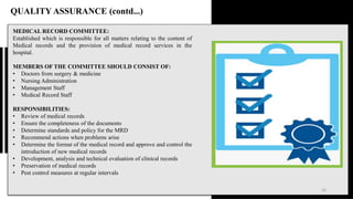 Medical Records Department of a 50 bedded Private Hospital | PPTX