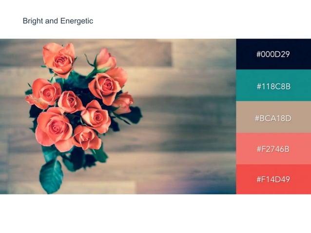 50 best colour combinations to create a perfect ui interface | PPTX