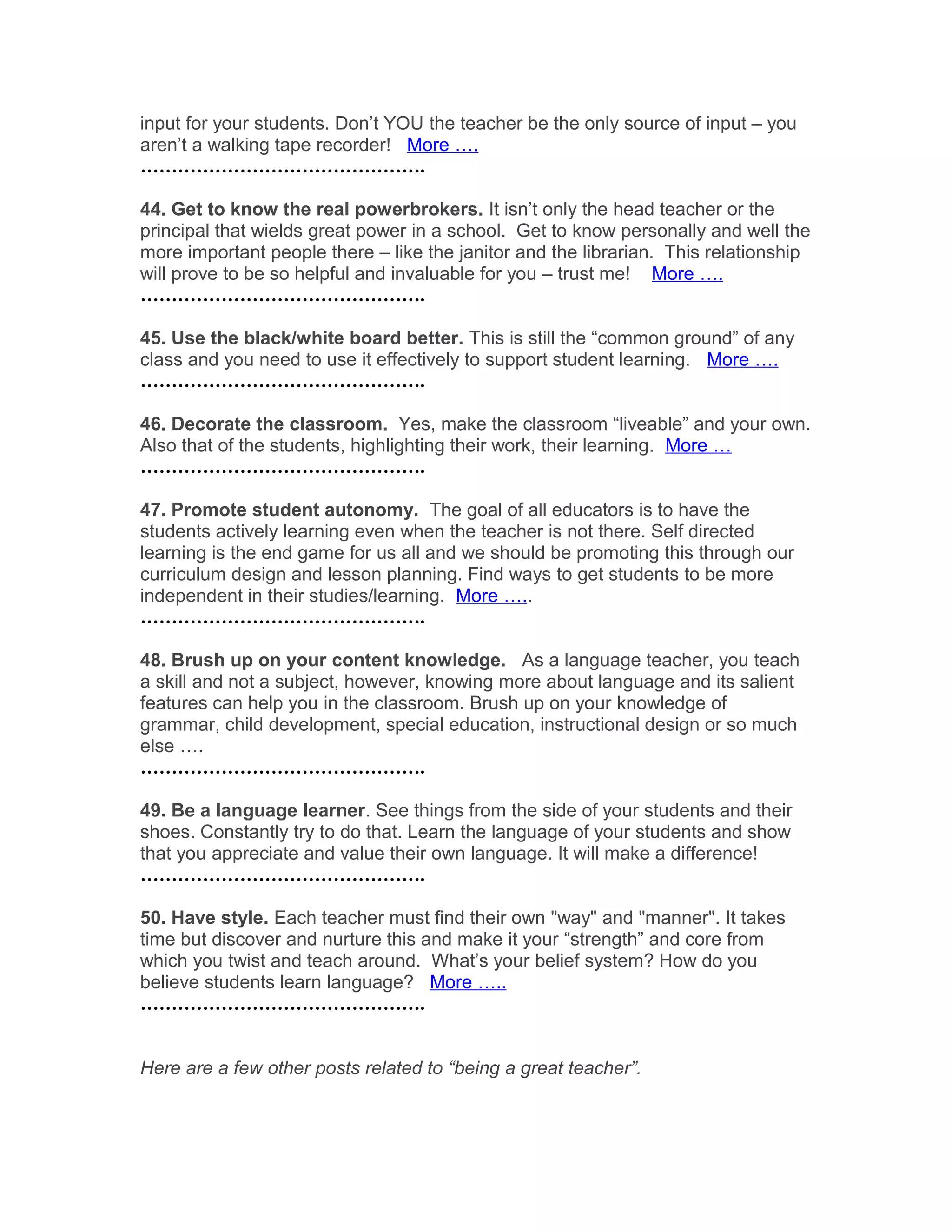 50 best practices for language teachers | PDF