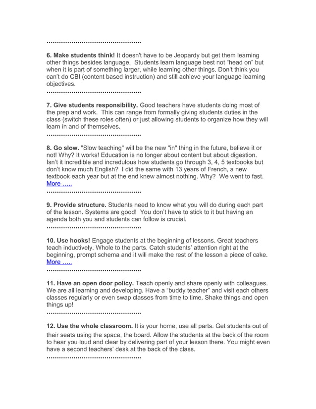 50 best practices for language teachers | PDF