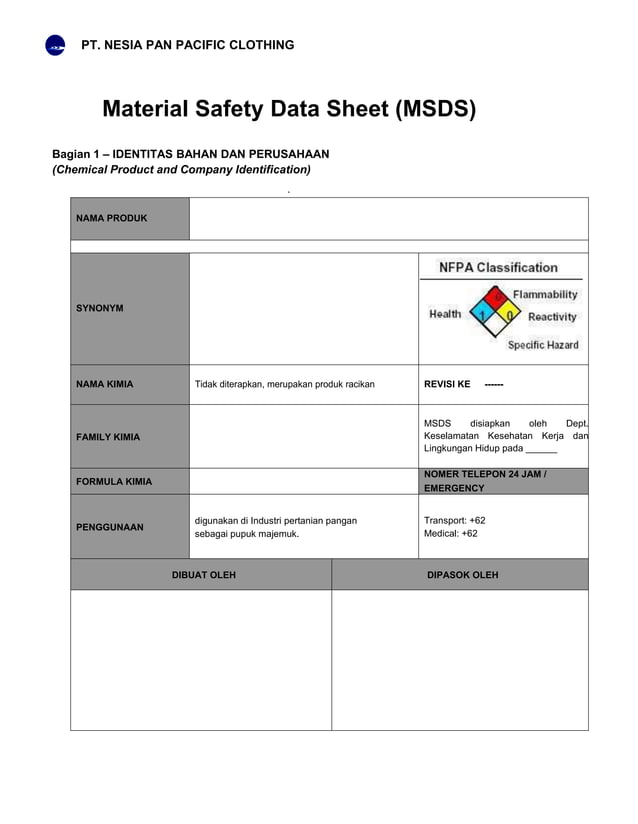 form MSDS | PDF