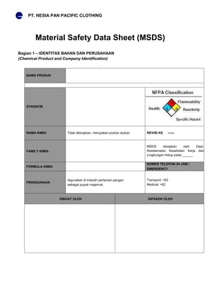 form MSDS | PDF