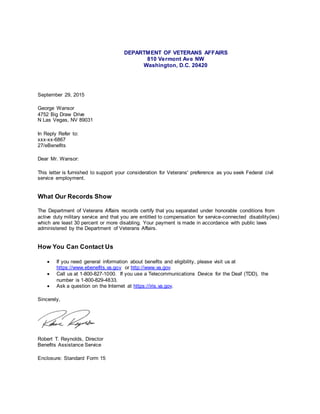 VA Compensation Disability Letter (1) | DOCX