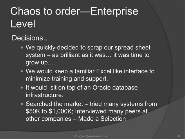 From Chaos To Order 2012Rev03 | PPT