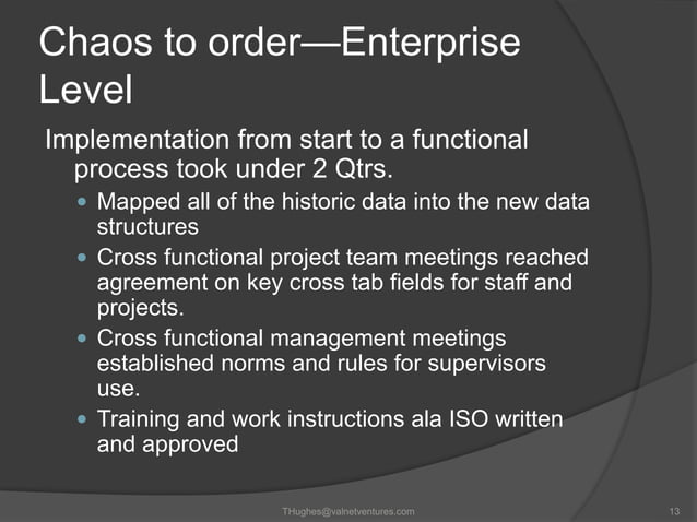 From Chaos To Order 2012Rev03 | PPT