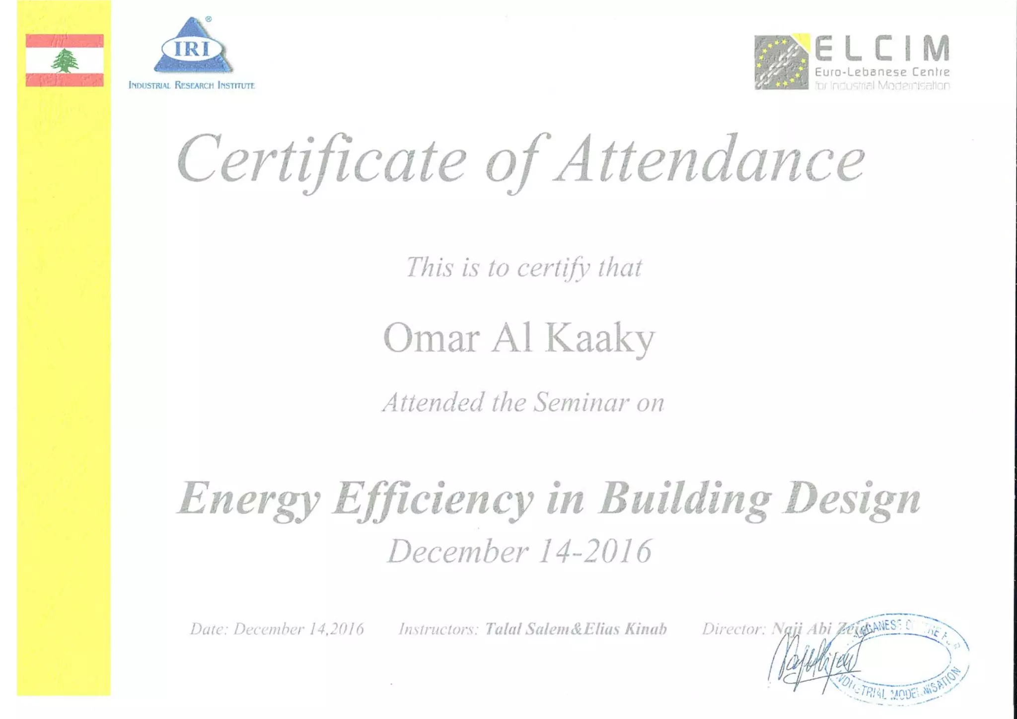 Certificate - EE in Building Design | PDF