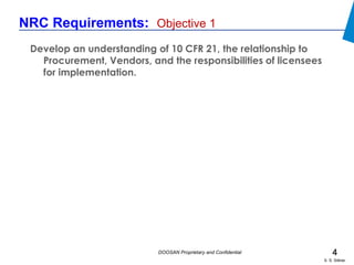 2.2 SITTNER NRC REQUIREMENTS 10 CFR 21 | PPT