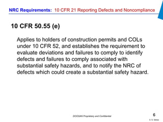 2.2 SITTNER NRC REQUIREMENTS 10 CFR 21 | PDF