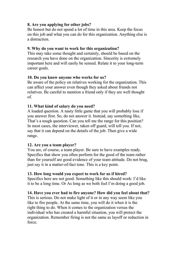 50 common interview q | PDF