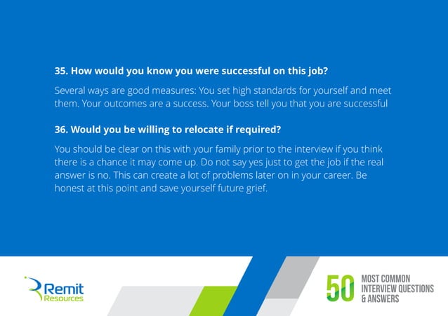 50 common interview questions & answers | PDF | Resume Writing and ...