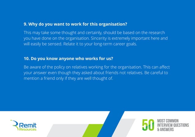 50 common interview questions & answers | PDF | Resume Writing and ...