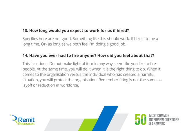 50 common interview questions & answers | PDF | Resume Writing and ...