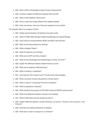 50 common web developer interview questions [2020 updated] [www.full stack.cafe] | PDF