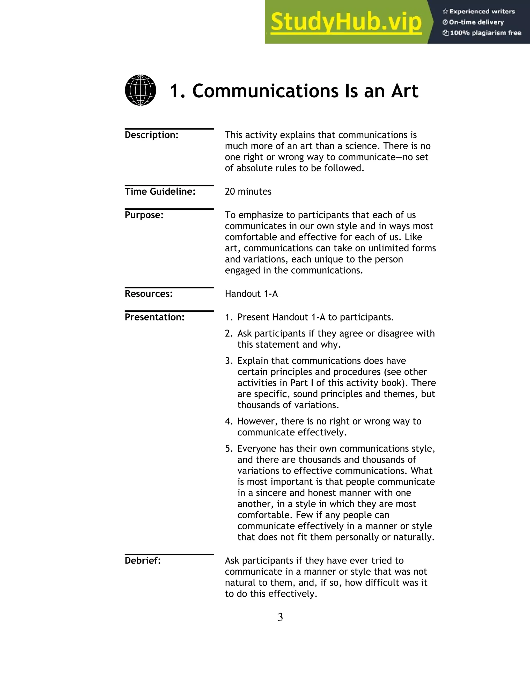 50 Communications Activities, Icebreakers, And Exercises | PDF