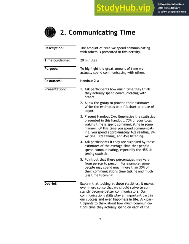 50 Communications Activities, Icebreakers, And Exercises | PDF