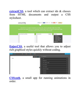 50 css tools and resources from 2014 | PDF