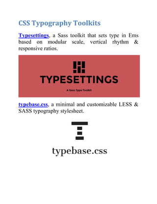 50 css tools and resources from 2014 | PDF